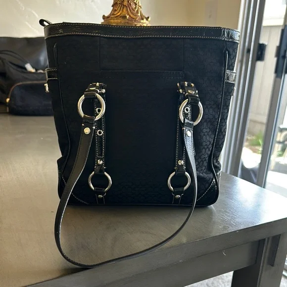 Coach | Bags | Coach Elegant Black Tote Bag | Poshmark
